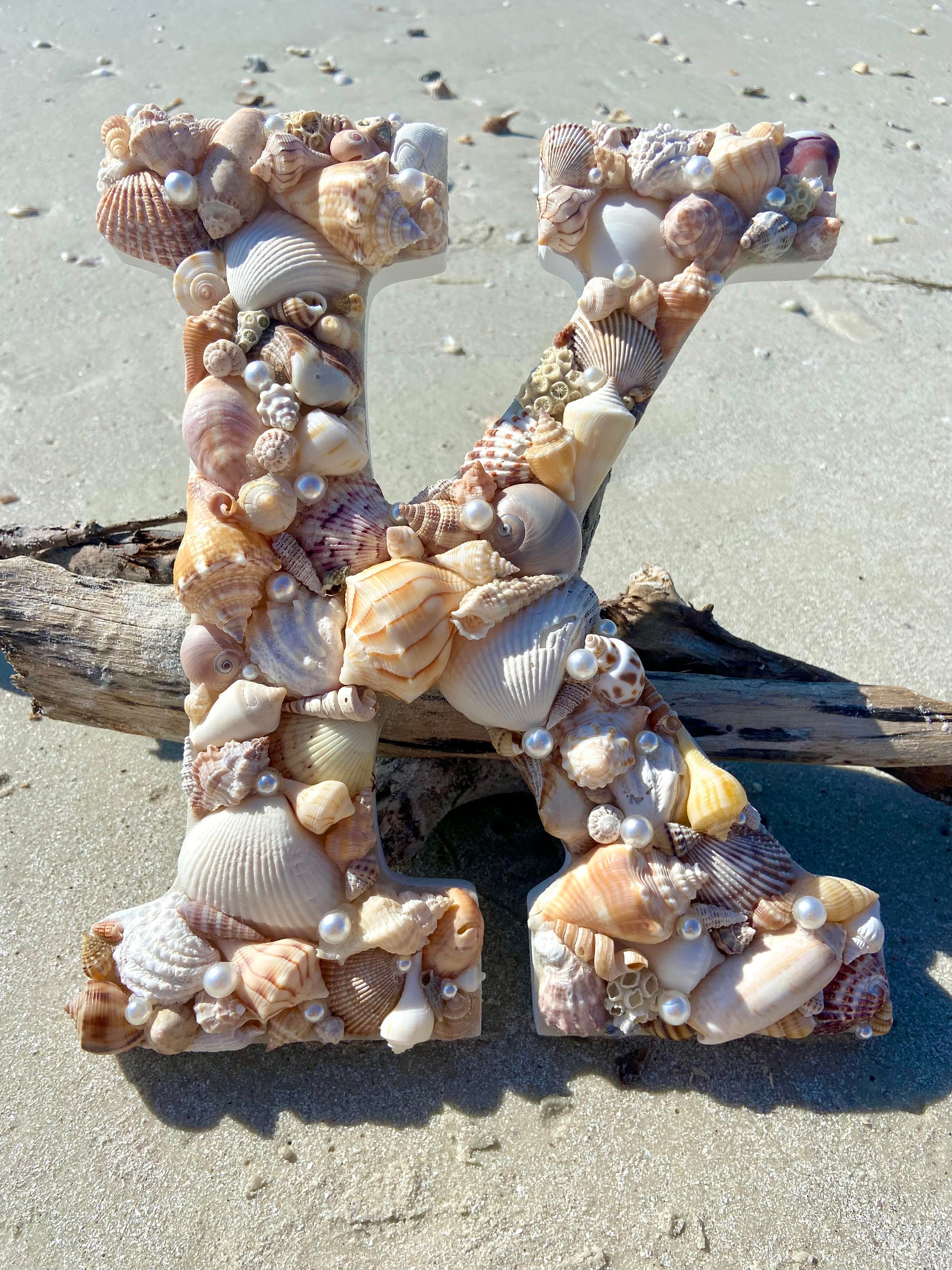 9" Seashell Letter - Nautical Decor, Wedding Decor, Baby Decor, Mermaid ...
