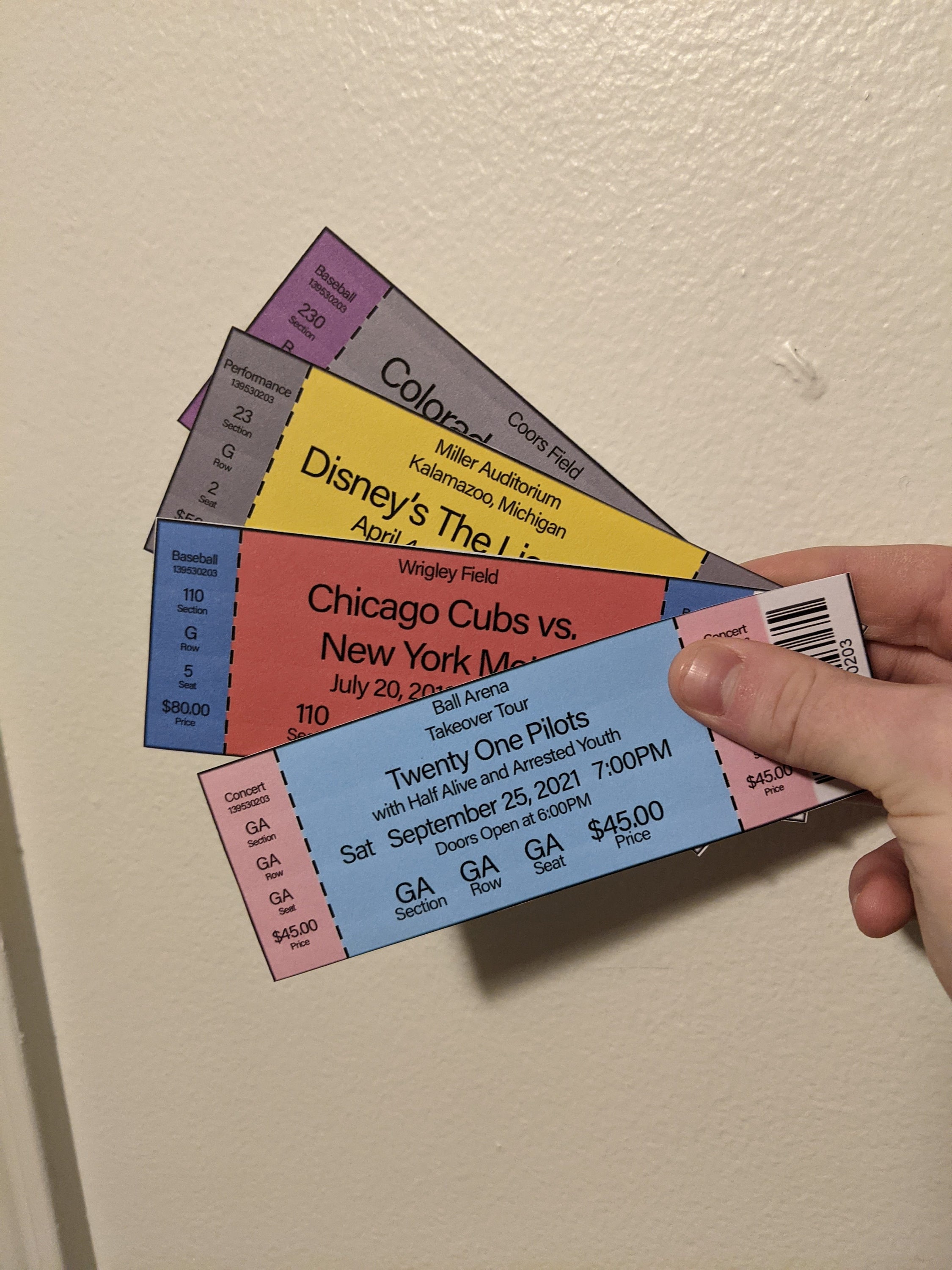 Theatre Musical Commemorative Ticket Create Your Own Performance ...