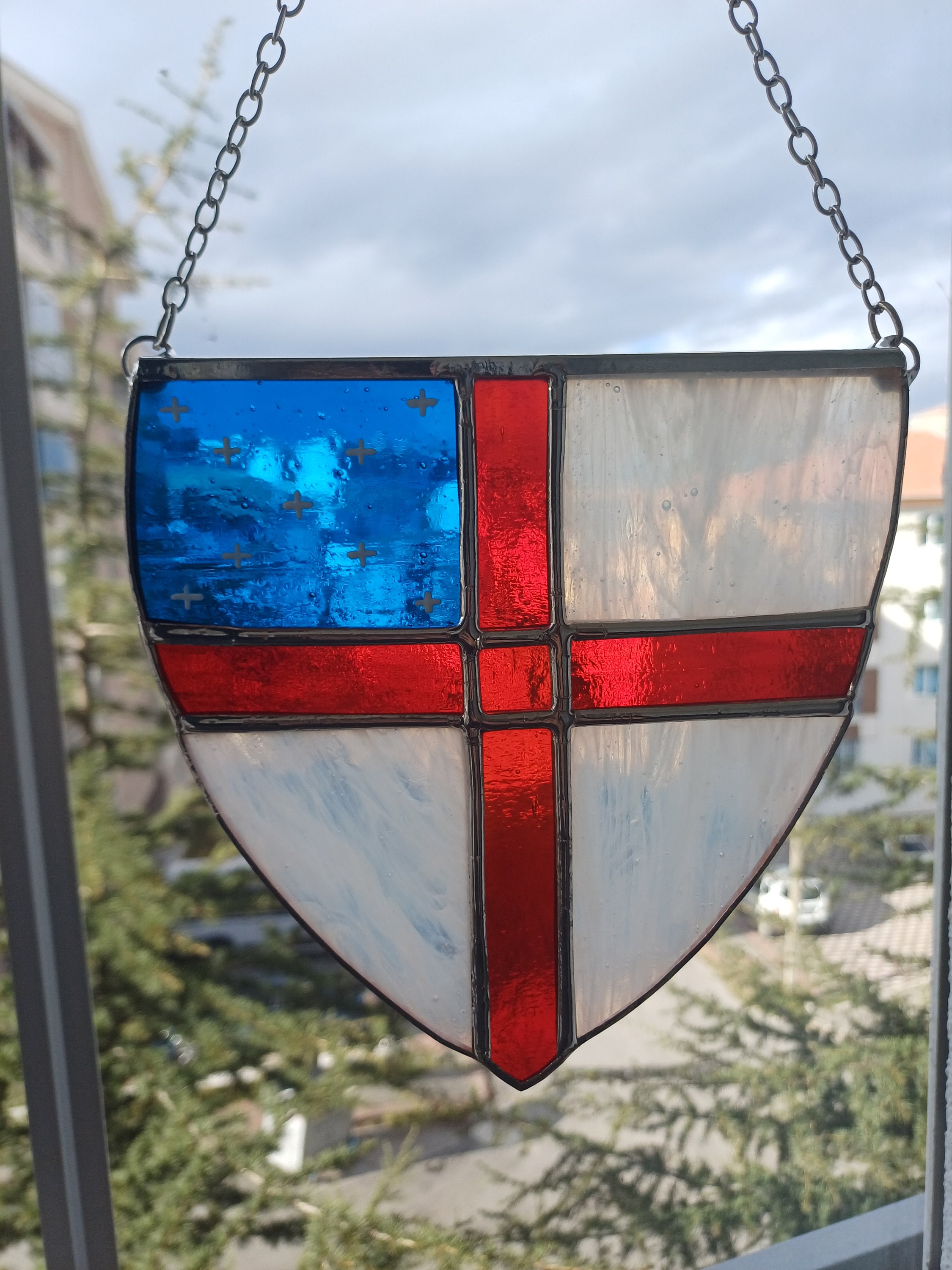 Stained Glass Episcopal Church Shield Ornament, the Protestant ...
