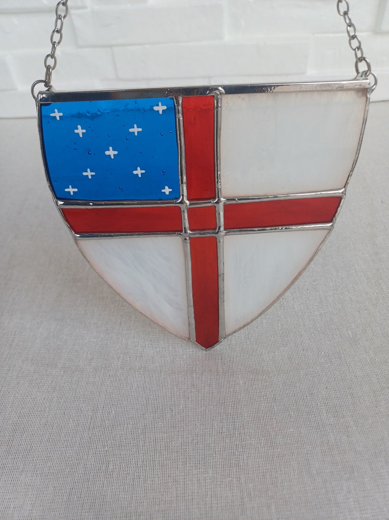 Stained Glass Episcopal Church Shield Ornament CUSTOM SIZE, the ...