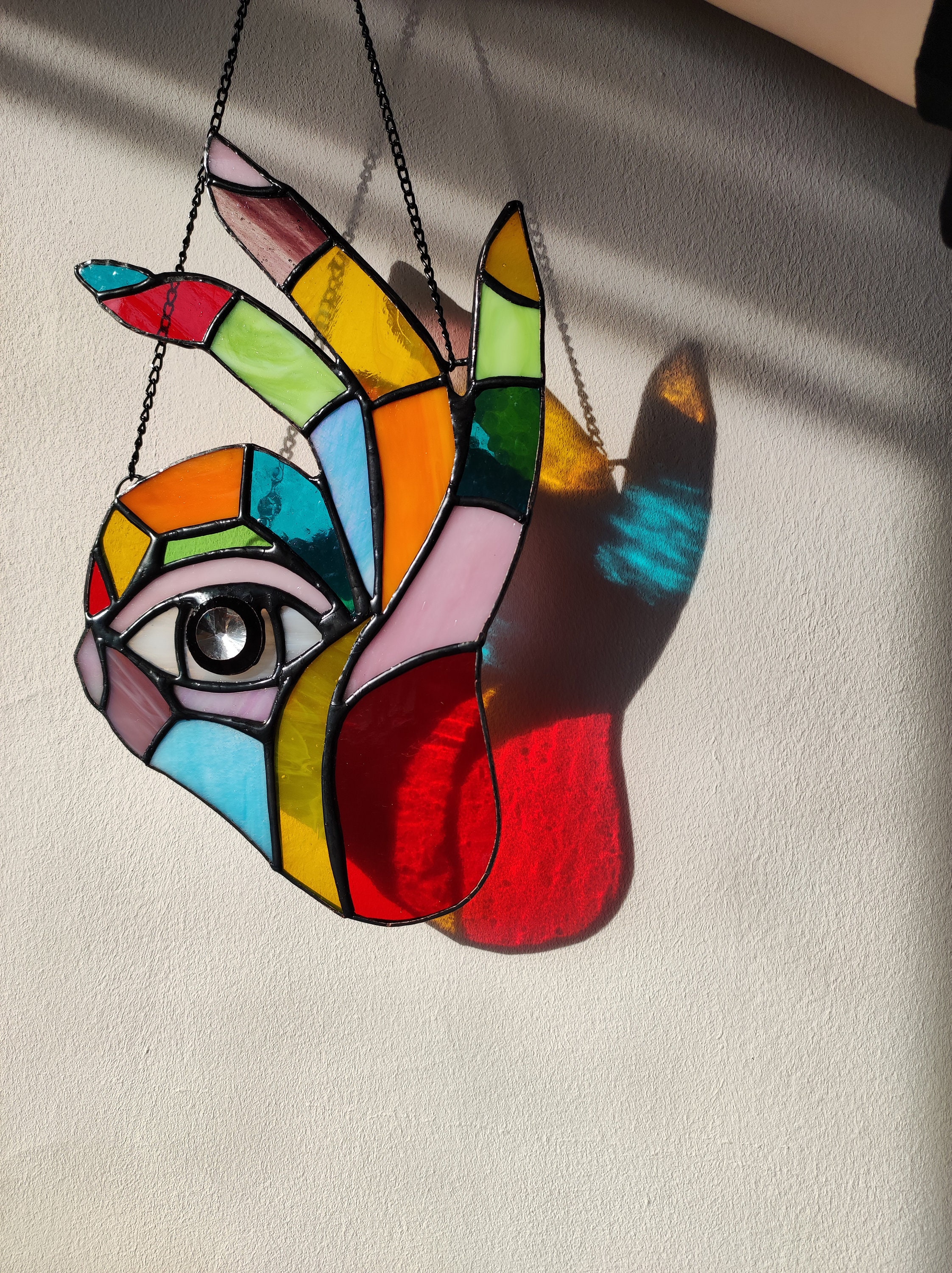 All Seeing Eye Illuminati Stained Glass, Eye of Providence Suncatcher ...