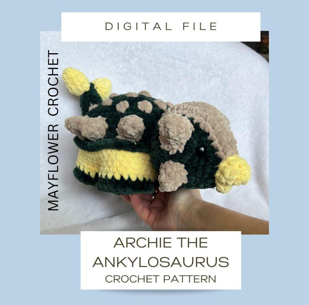 Archie Ankylosaurus Crochet Pattern, Dinosaur Crochet Pattern ...