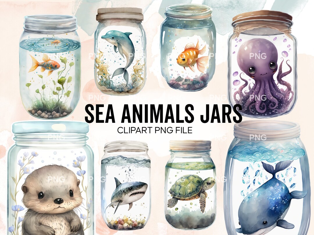 Fish Clipart, Watercolor Fish Under the Sea Clip Art, Dolphin Clipart ...