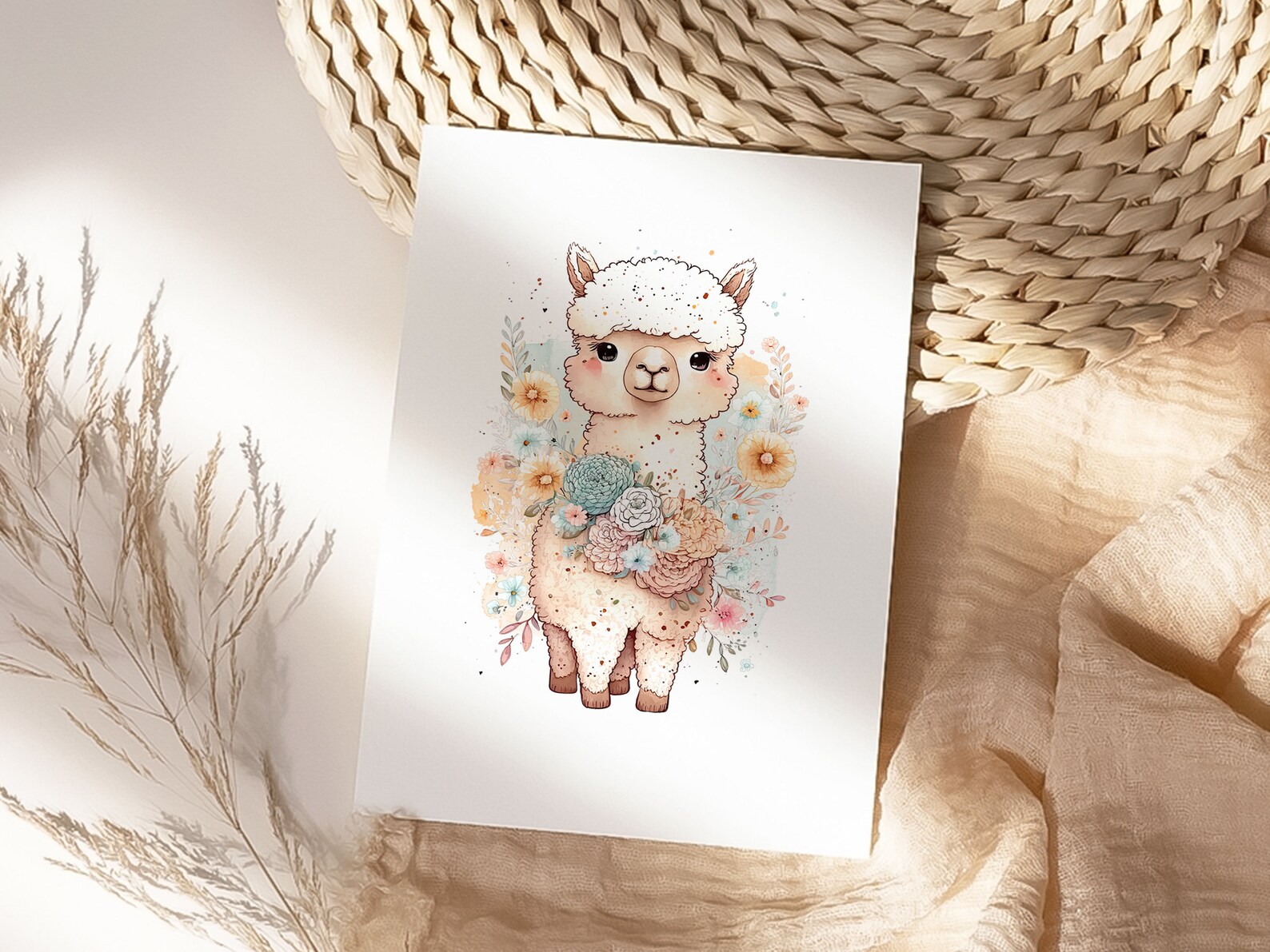 Watercolor Spring Llama Clipart Easter Llamas PNG Digital Image ...