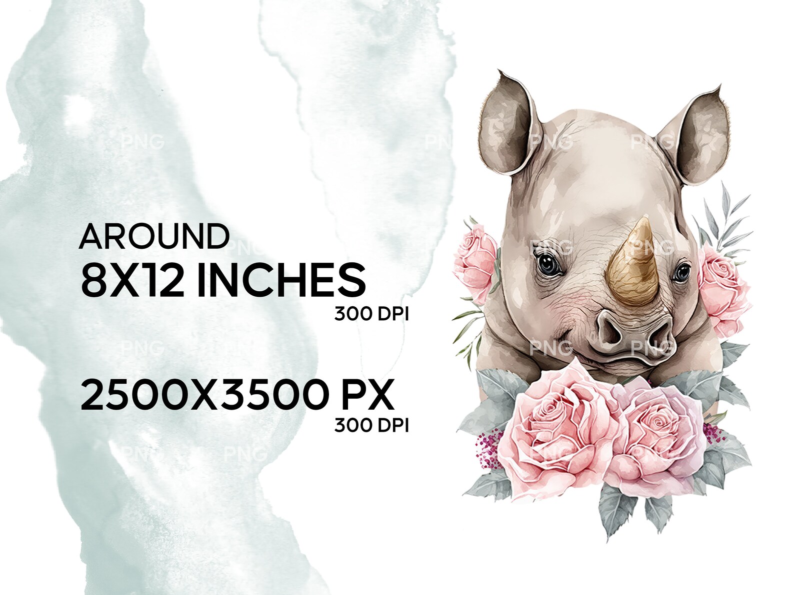 Watercolour Baby Safari Animals Clipart African Animals PNG Digital ...