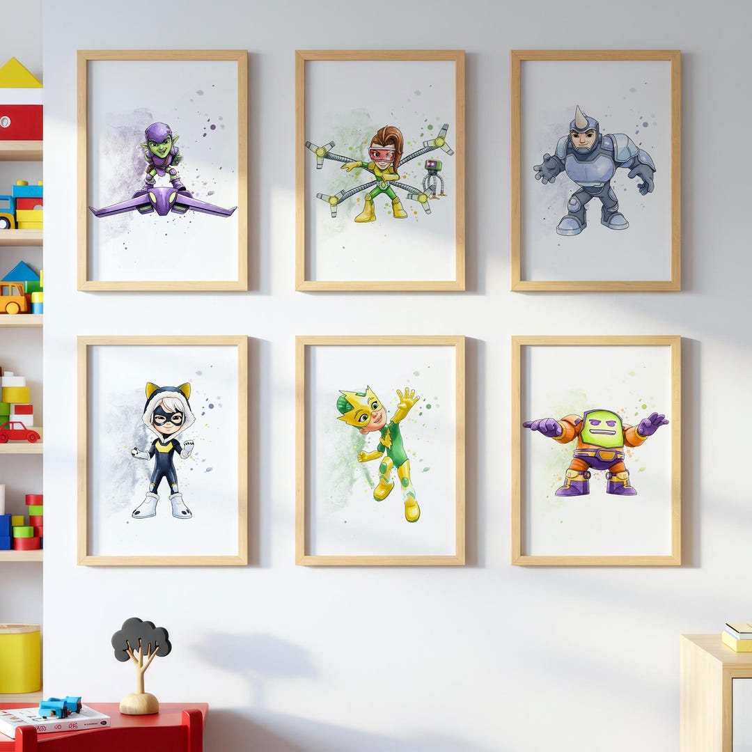 Spidey Enemies WALL ART Prints, Gallery Wall Art, Set of 6 Downloadable ...