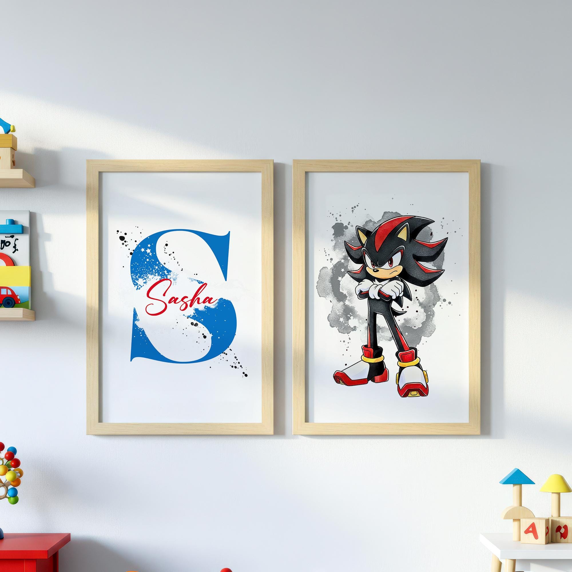 Personalizable Sonic the Hedgehog WALL ART Prints, 6 Downloadable ...