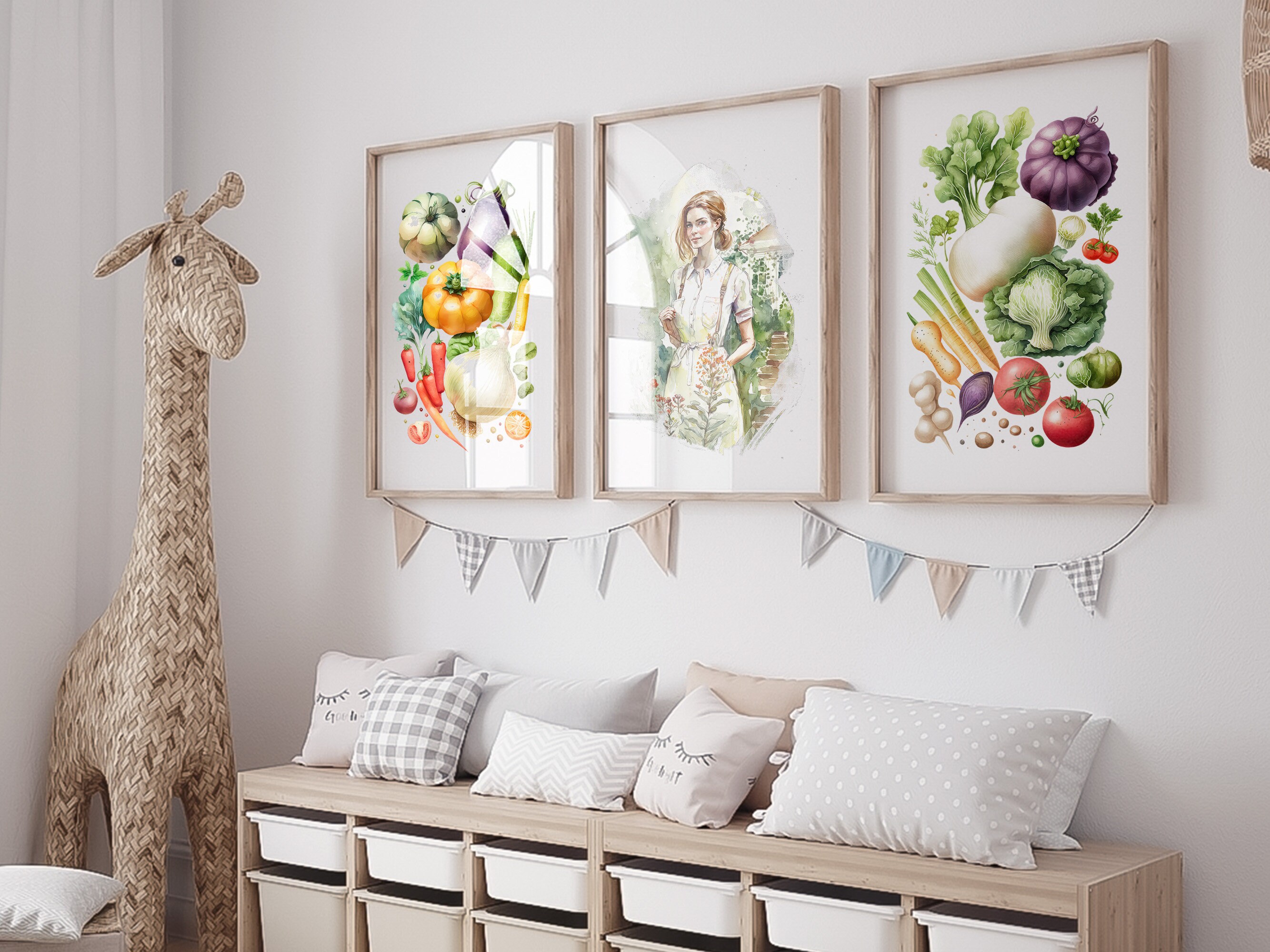 Vegetable/fruit Clip Art, Veggie Clipart, Bundle of 5, Garden Vegetable ...