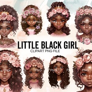 Watercolour Black Girls Bundle Little Black Girl PNG Clipart - Etsy