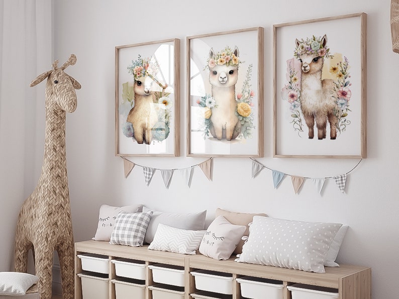 Watercolor Spring Llama Clipart Easter Llamas PNG Digital Image ...