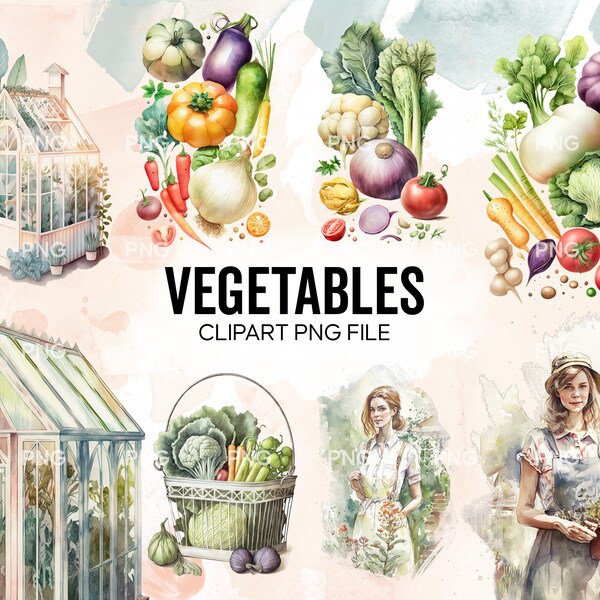 Veggie Clip Art - Etsy