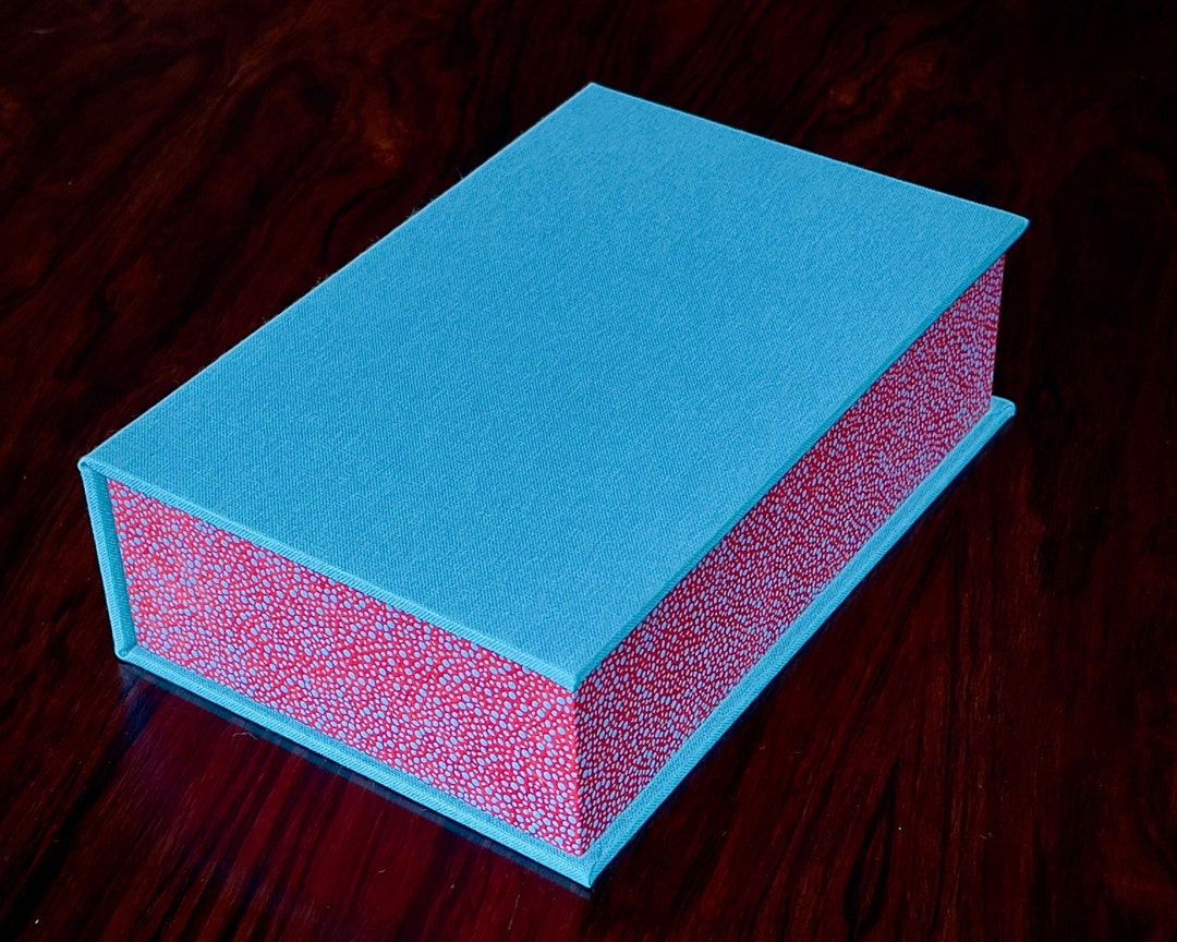 Handmade Clamshell Photo Box: Windsor Bookcloth & Chiyogami Paper - Etsy