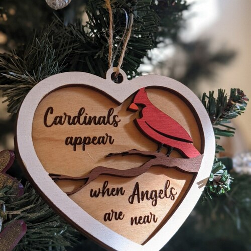 Personalized Cardinal Memorial Plaque Cardinals Appear When - Etsy