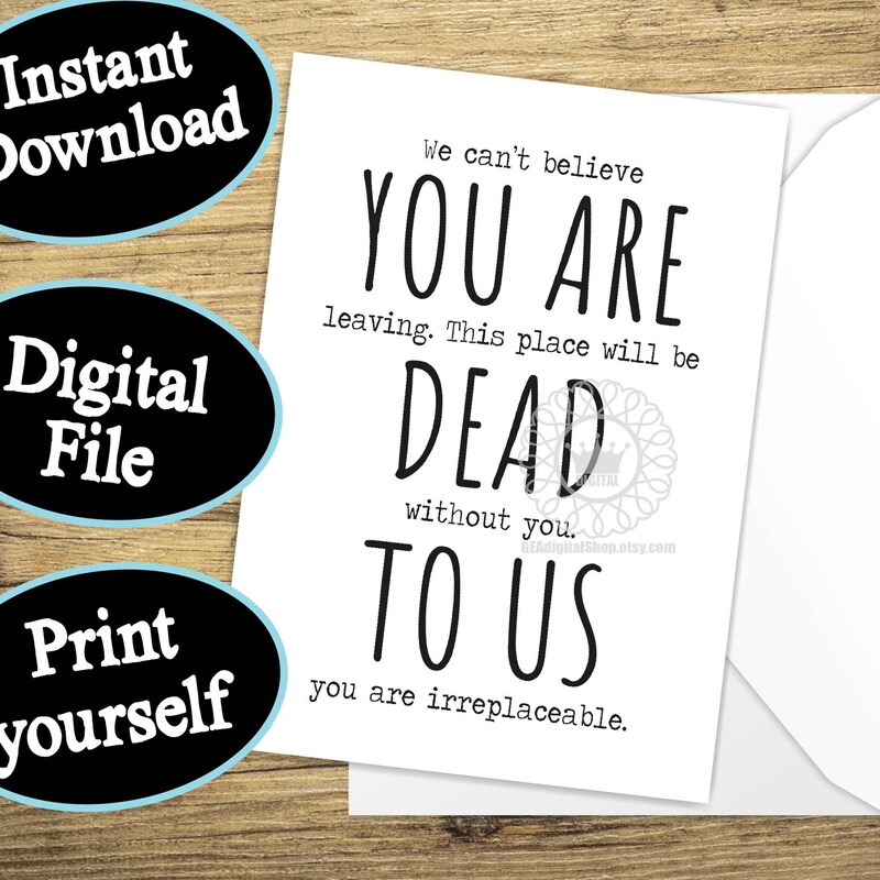 Going Away Card - Etsy