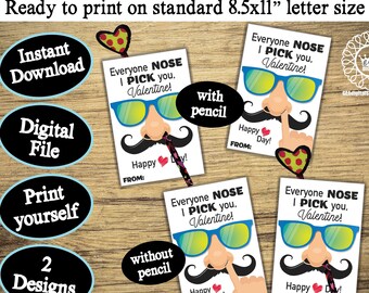 Nose Valentine Printable - Etsy
