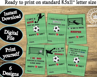Soccer Valentine Cards - Etsy