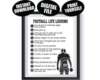 Cheerleading Life Lessons DIGITAL FILE Cheerleader Sports Poster Team ...