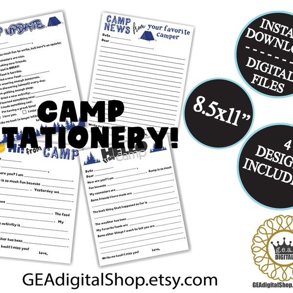 Camping Postcard - Etsy