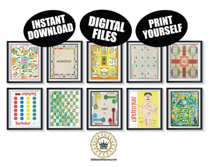 Board Game Decor, Games Room Print, Board Game Print,game Poster, Board ...