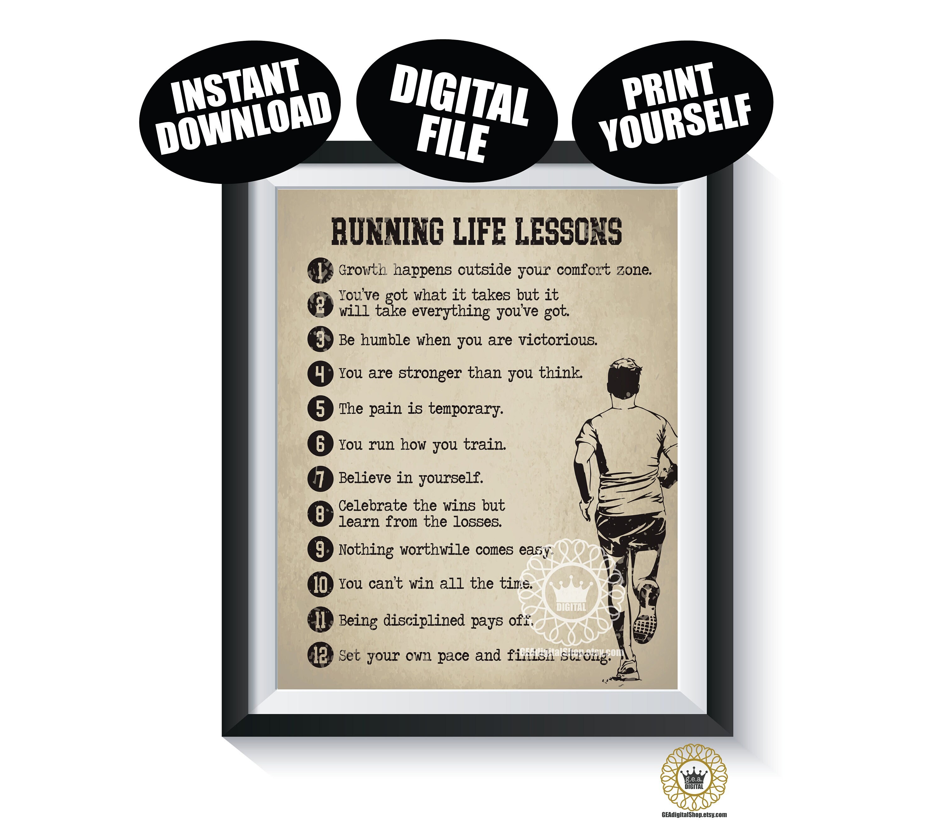 BOY Running Life Lessons DIGITAL FILE Cross Country Track | Etsy