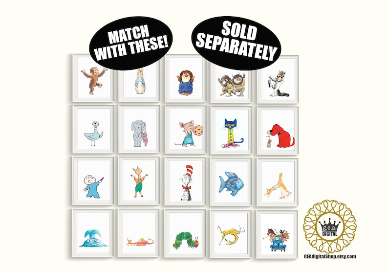 Storybook Characters Printable Art DIGITAL FILE Qty 15 Baby Favorite ...