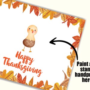 Thanksgiving Handprint Art Craft DIGITAL FILES DIY Turkey Watercolor ...