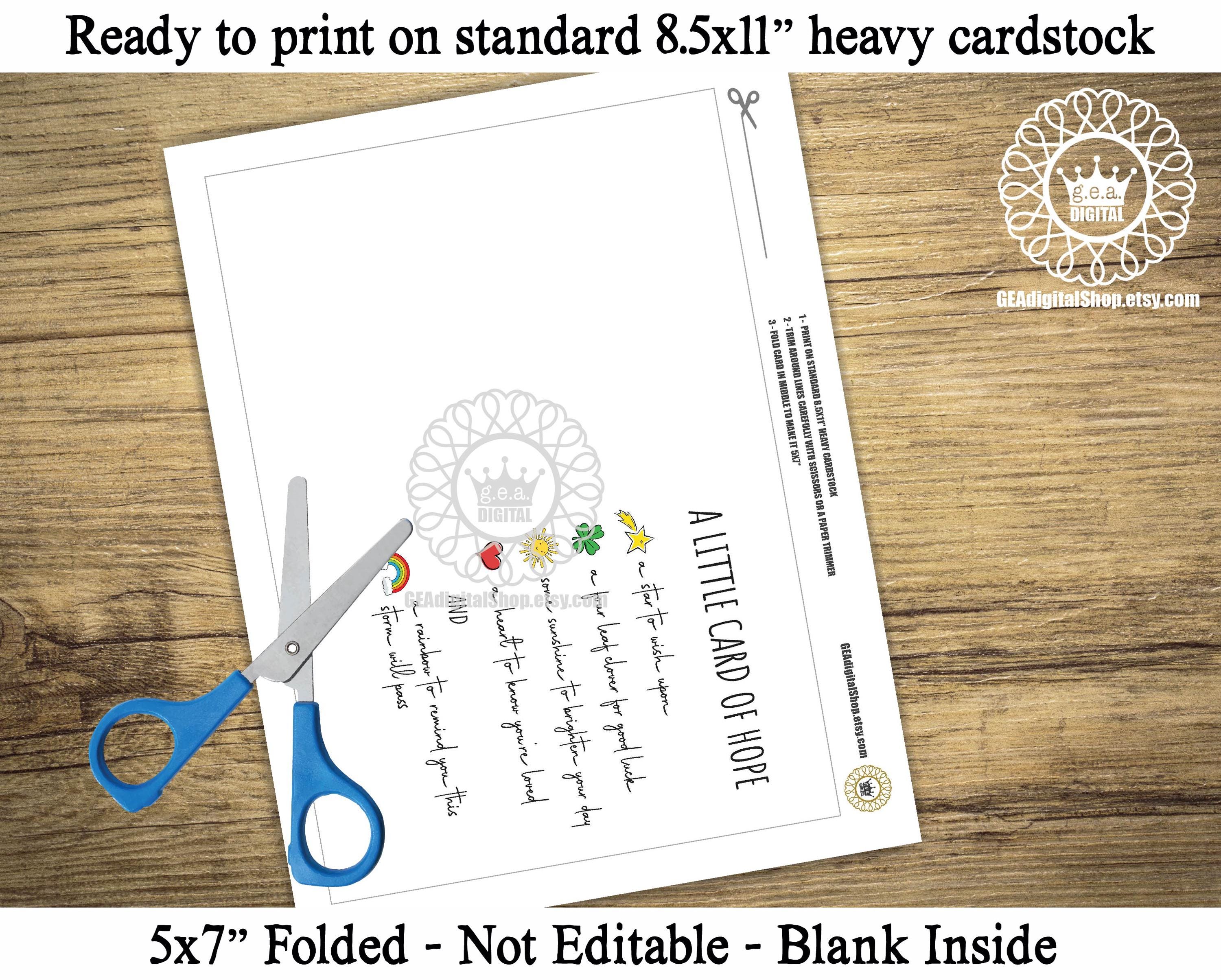 Little Card of Hope PRINTABLE, Cancer Support Thinking of You Card ...