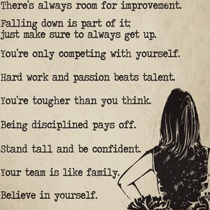 Cheerleading Life Lessons DIGITAL FILE Cheerleader Sports Poster Team ...