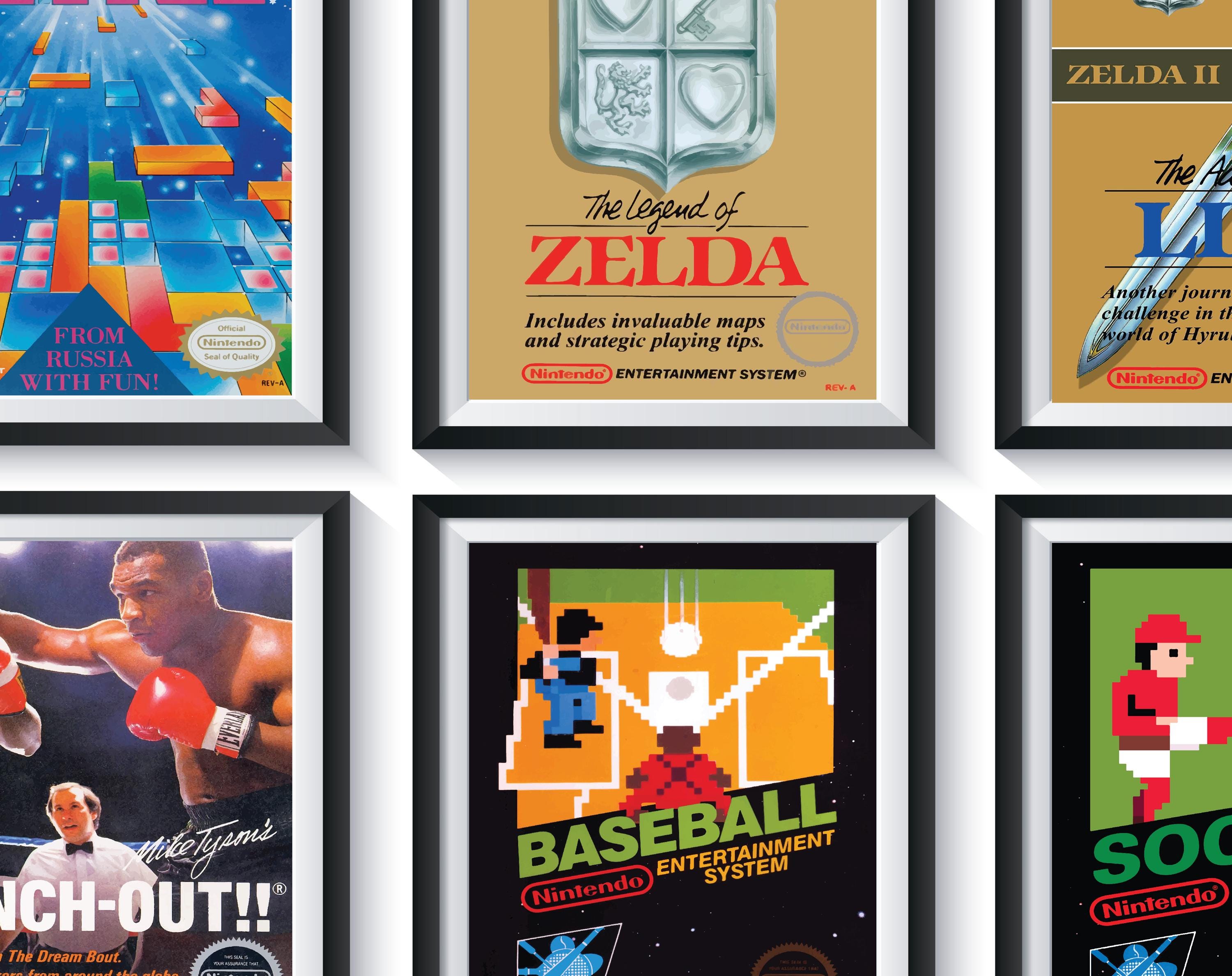 Retro Video Game Posters DIGITAL FILES Qty 15 Vintage Game Room Wall ...