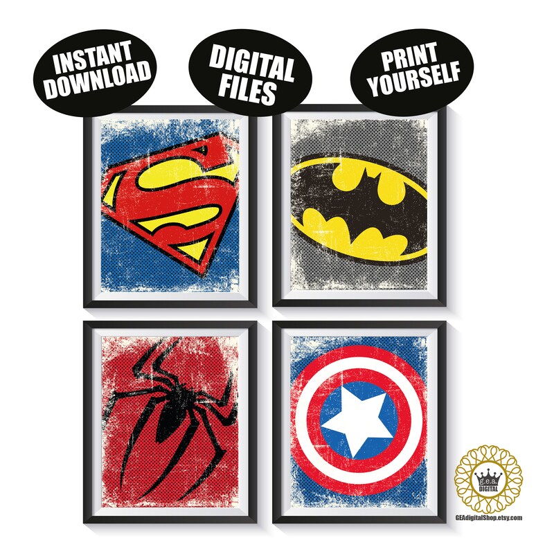 Superhero Logo - Etsy