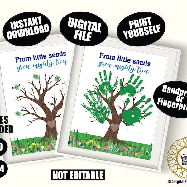 Handprint Tree - Etsy