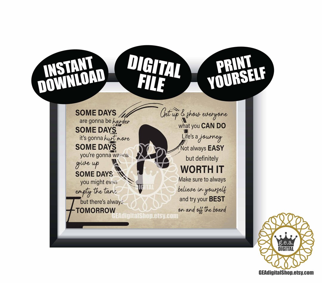 Springboard Diving Art DIGITAL FILE Inspirational Diving Poster, Diving ...