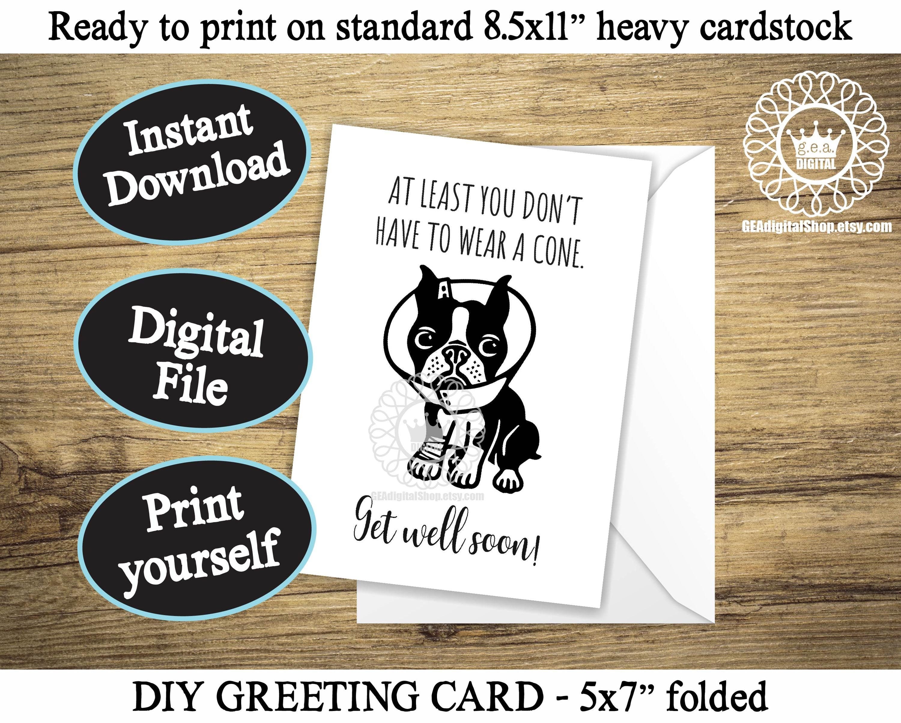 Funny Get Well Card PRINTABLE Vasectomy Card, Funny Dog Get Well Card ...