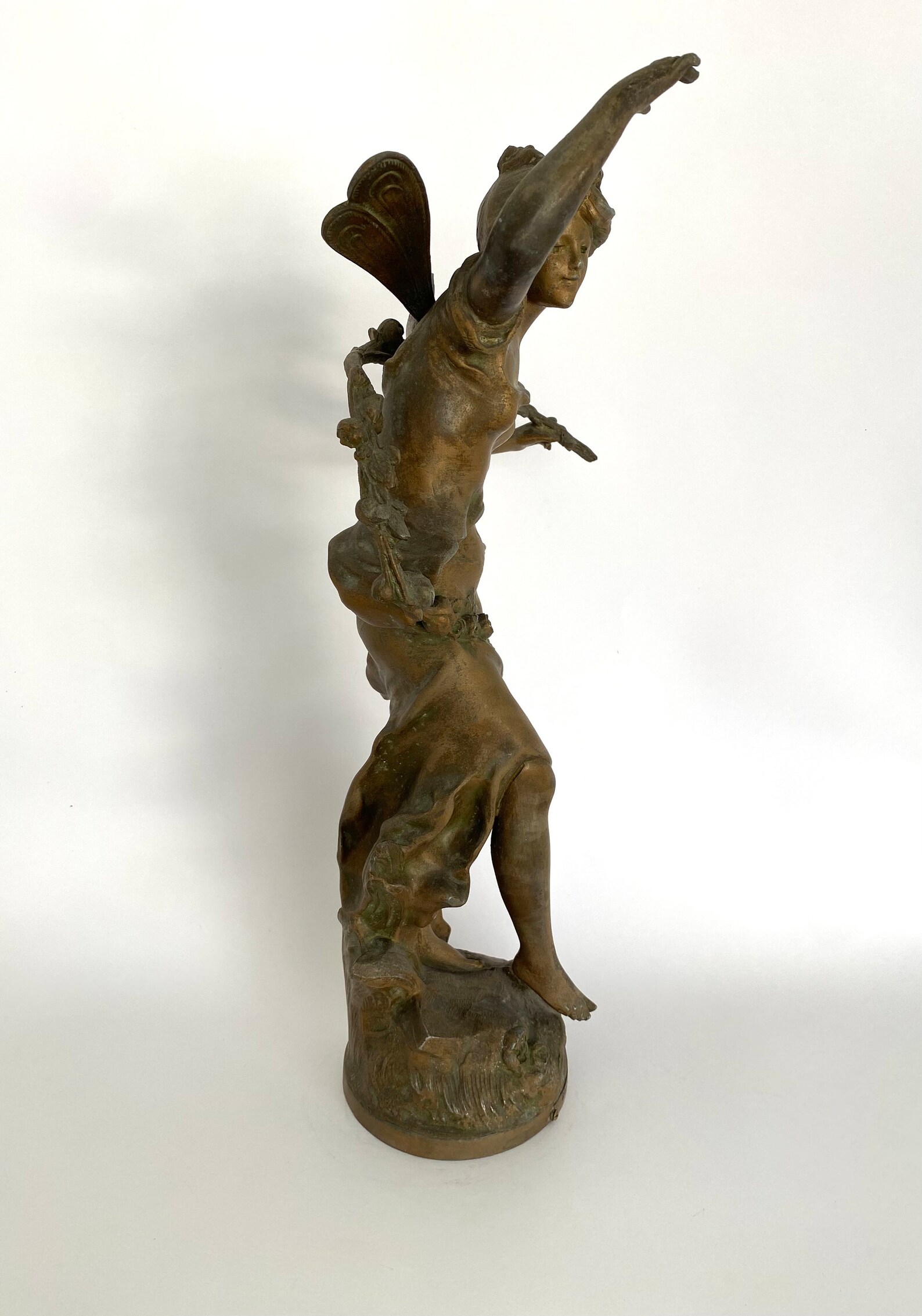 XIX th STATUE Signed Aug MOREAU Art Nouveau Statue in - Etsy