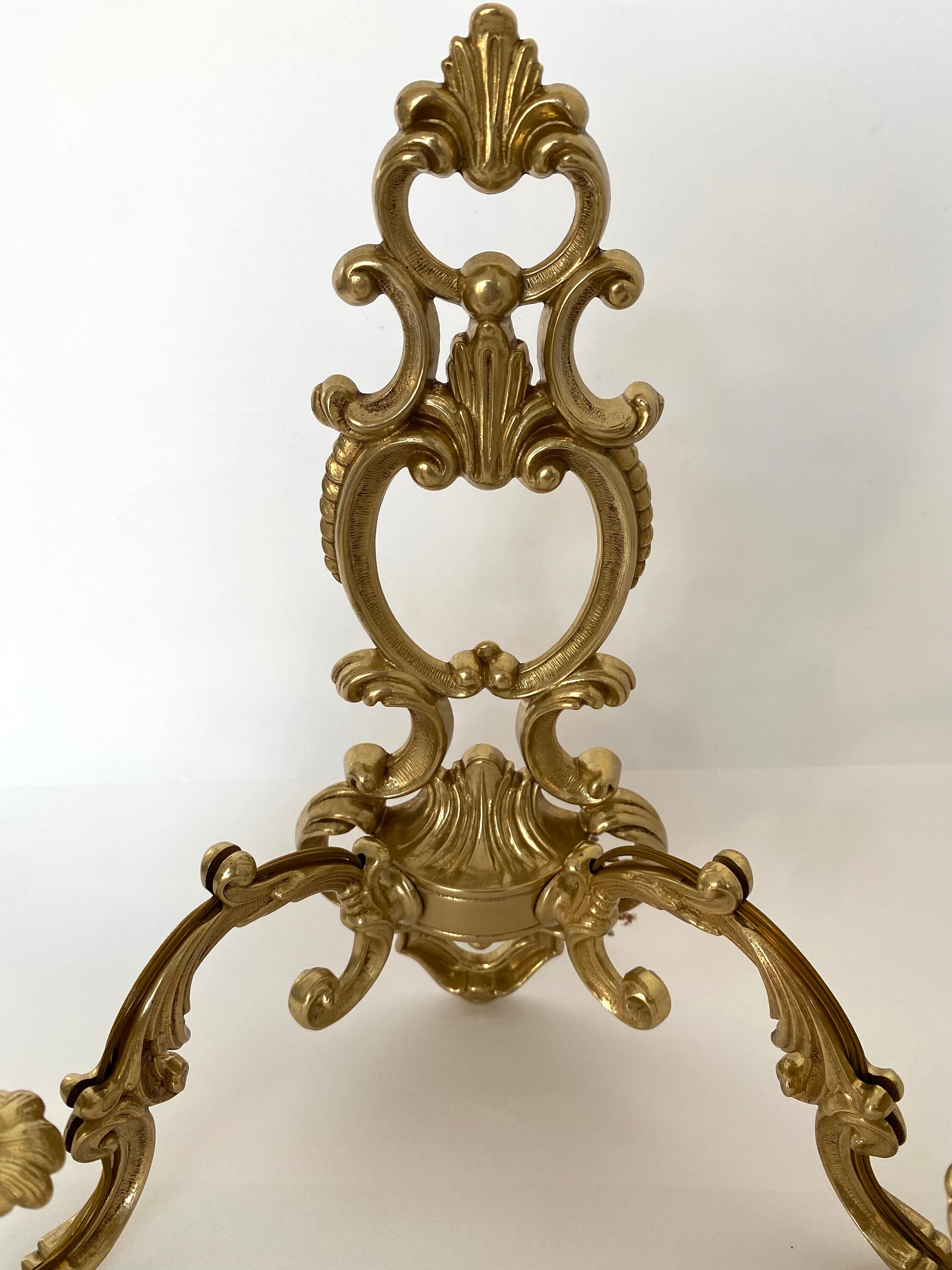 Large French Pair of Sconces Louis XV, Baroque Style, Antique French ...