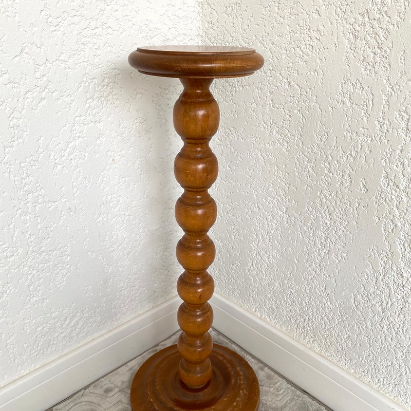 Wood Pedestal Stand - Etsy