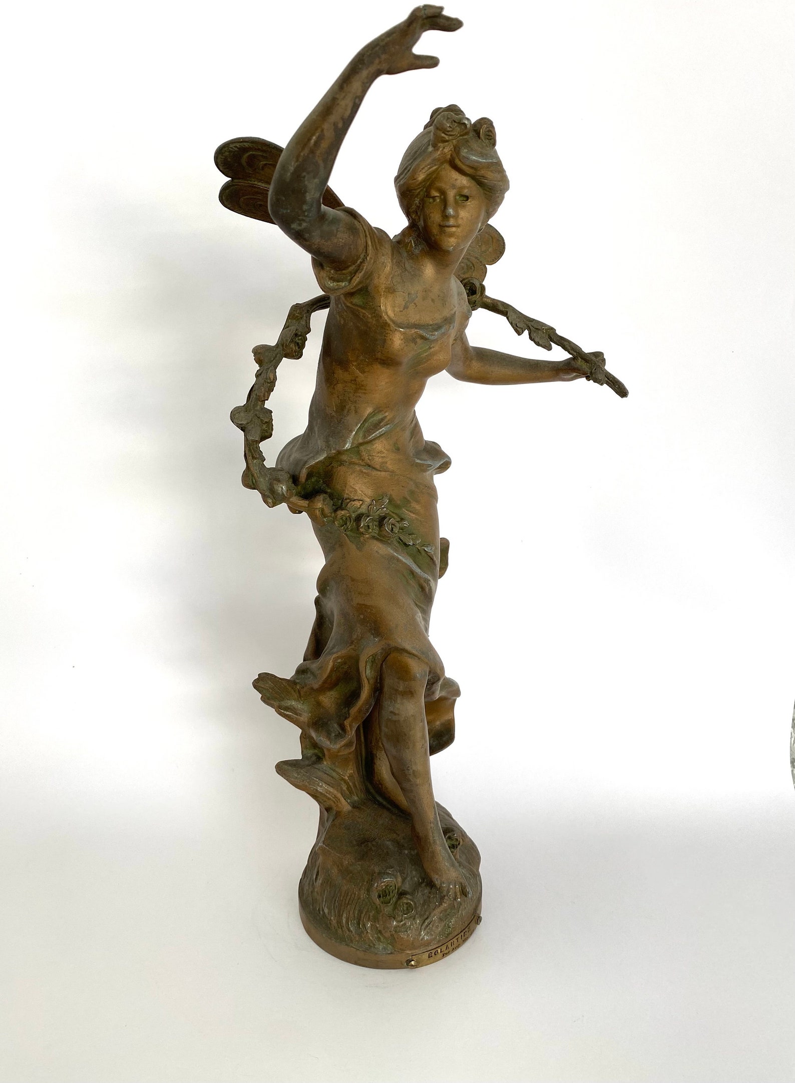 XIX th STATUE Signed Aug MOREAU Art Nouveau Statue in - Etsy