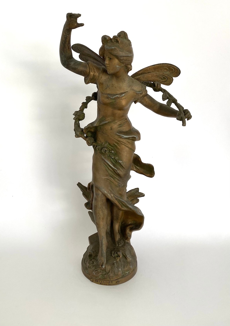 XIX th STATUE Signed Aug MOREAU Art Nouveau Statue in - Etsy