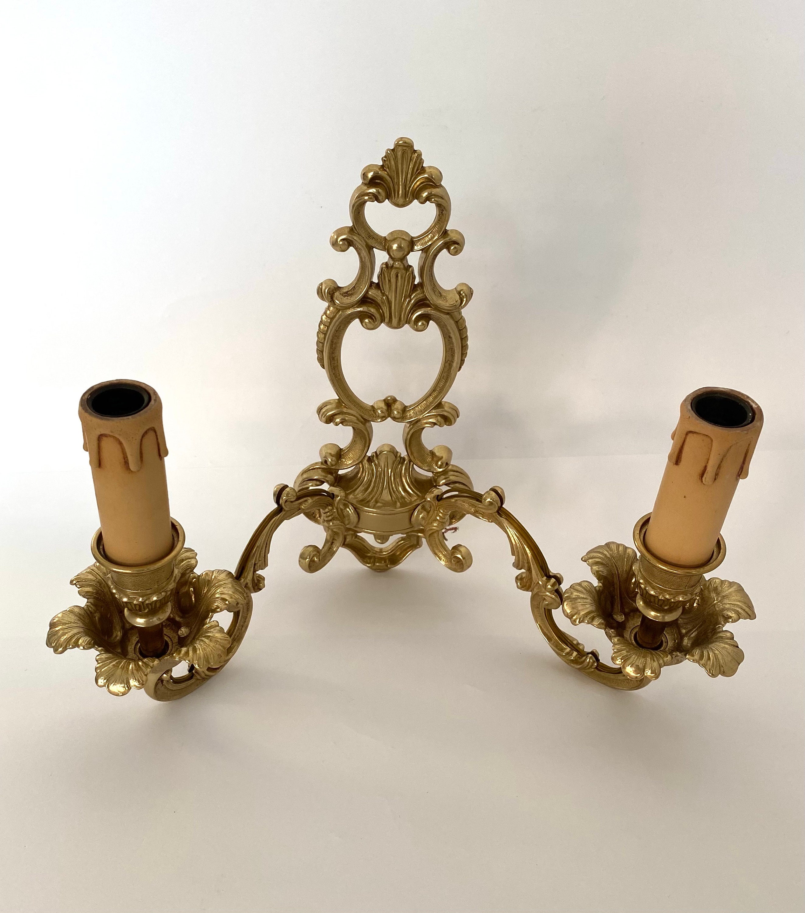 Large French Pair of Sconces Louis XV, Baroque Style, Antique French ...