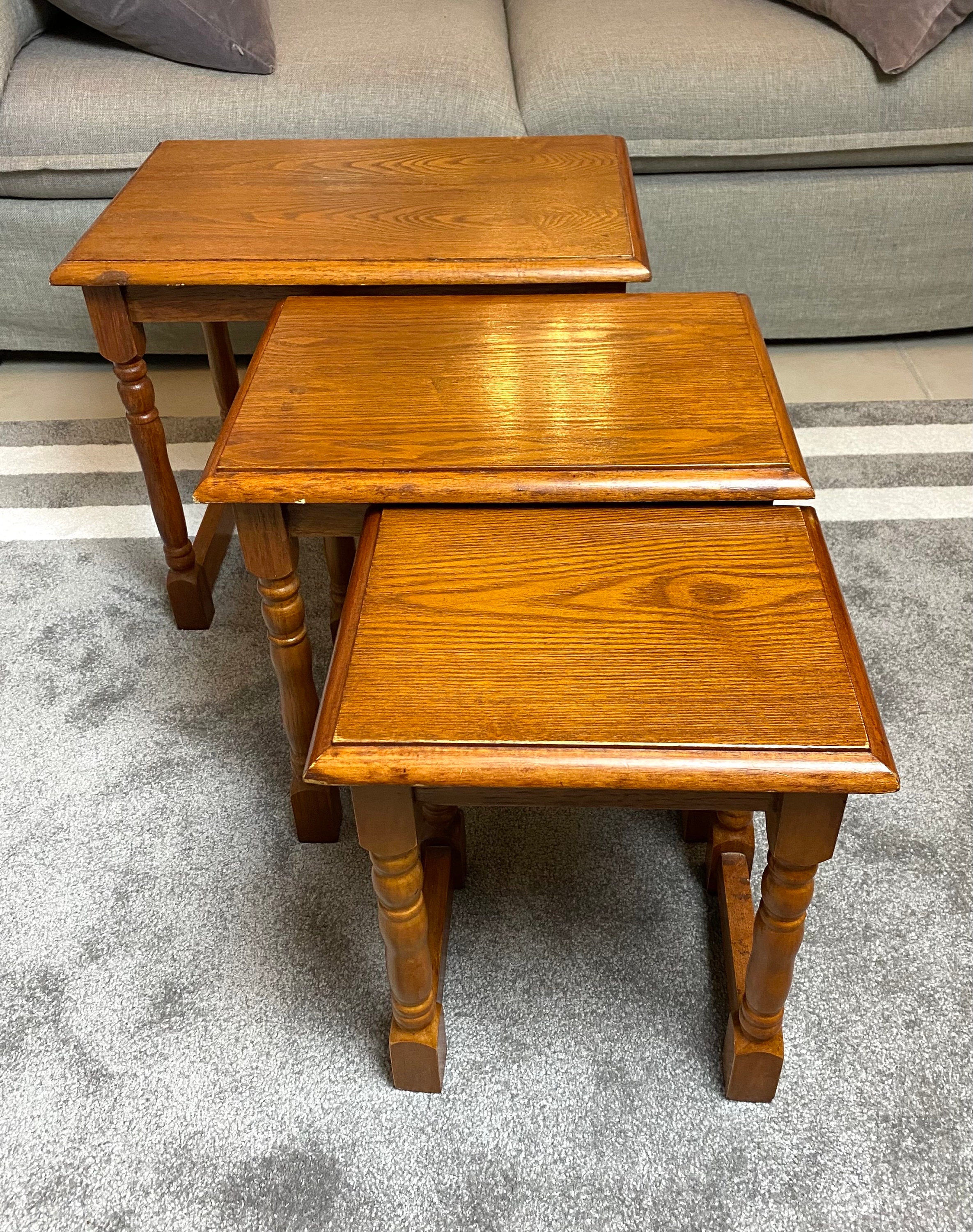 GIGOGNE TABLE French Turned Solid Chestnut, Turned Wood Saddle, Vintage ...