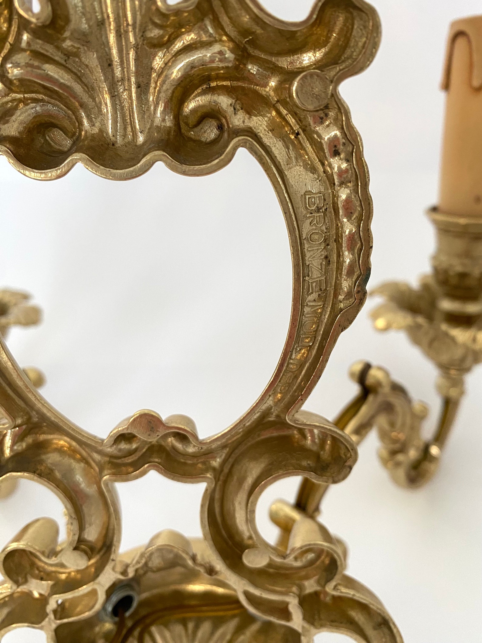Large French Pair of Sconces Louis XV, Baroque Style, Antique French ...