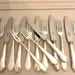 Antique German Dessert Cutlery for 10 Persons Wellner Nicht Rostend ...