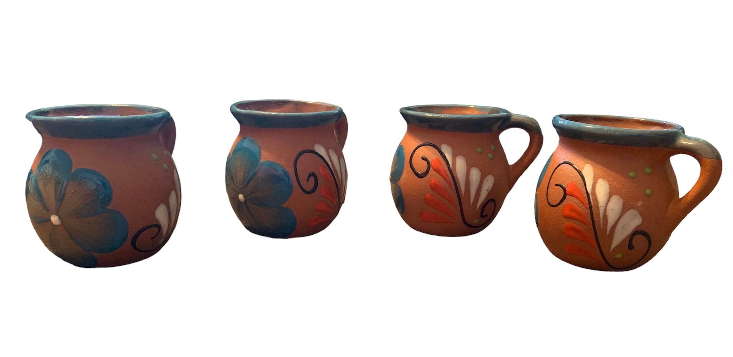 4 Pack JARRITOS Mexican Cups Mexican Tazas Handmade Mexican - Etsy