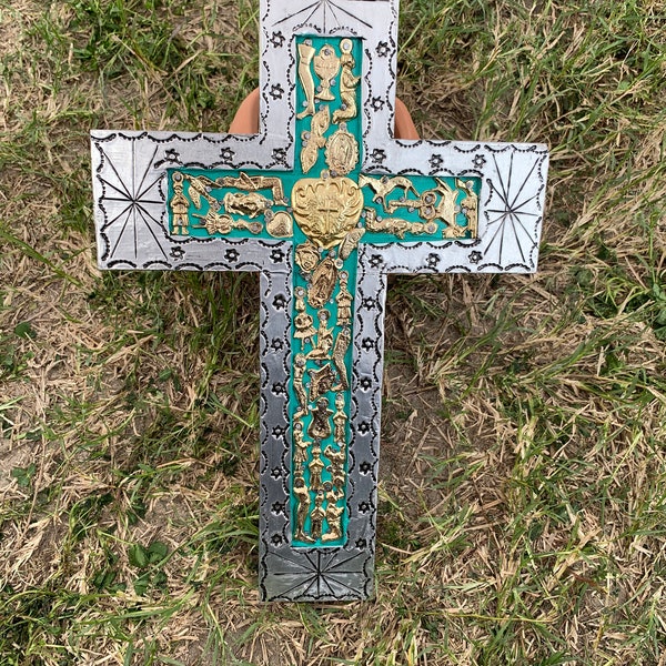 Tin Cross - Etsy