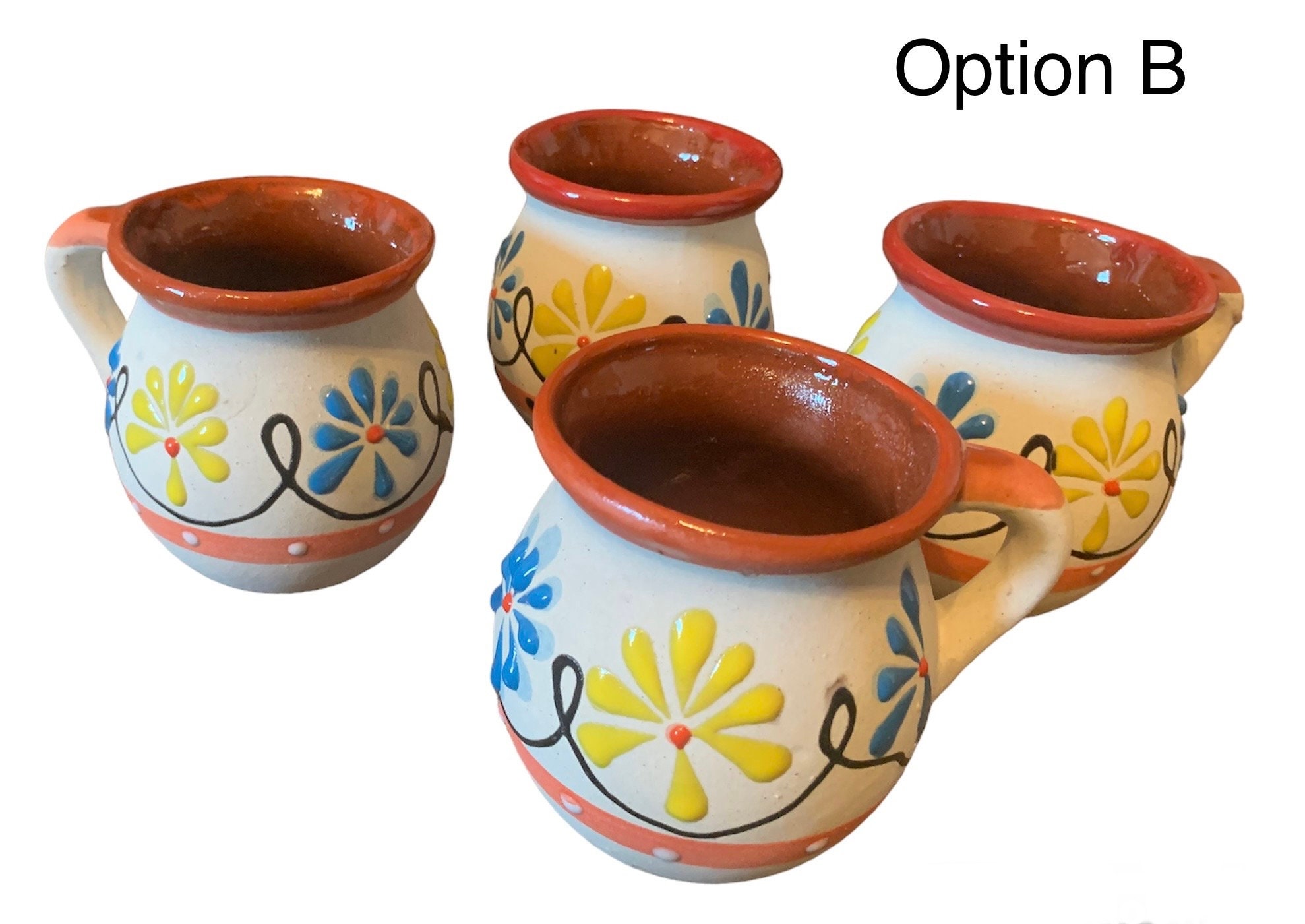 4 Pack JARRITOS Mexican Cups Mexican Tazas Handmade Mexican - Etsy