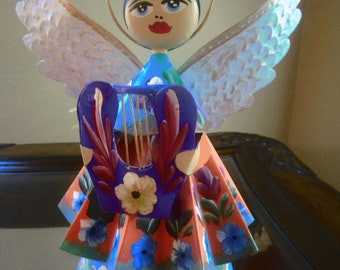 Mexican Tin Angel Tree Topper - Etsy