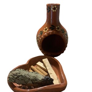 Ceramic Mini Chimenea, Incense Burner, Palo Santo Burner, Cone Incense ...