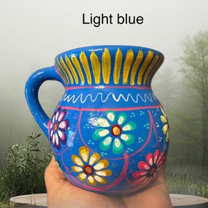 Mexican Jarrito Mug, Handpainted Coffee Cups, Mexican Tazas, Clay ...