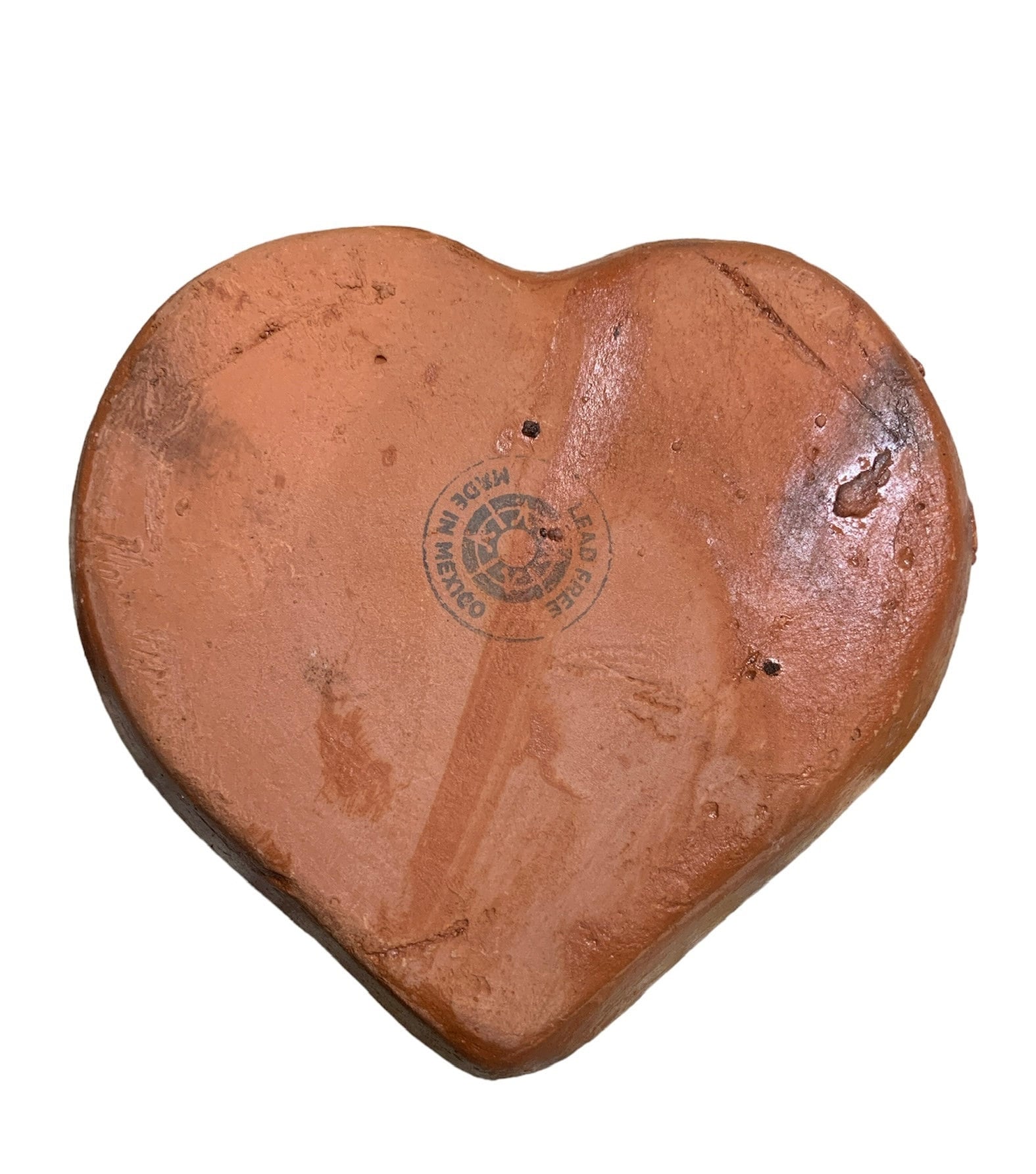 Terracotta Heart Shape Plate, Plato De Corazon, Plato De Barro, Plato ...