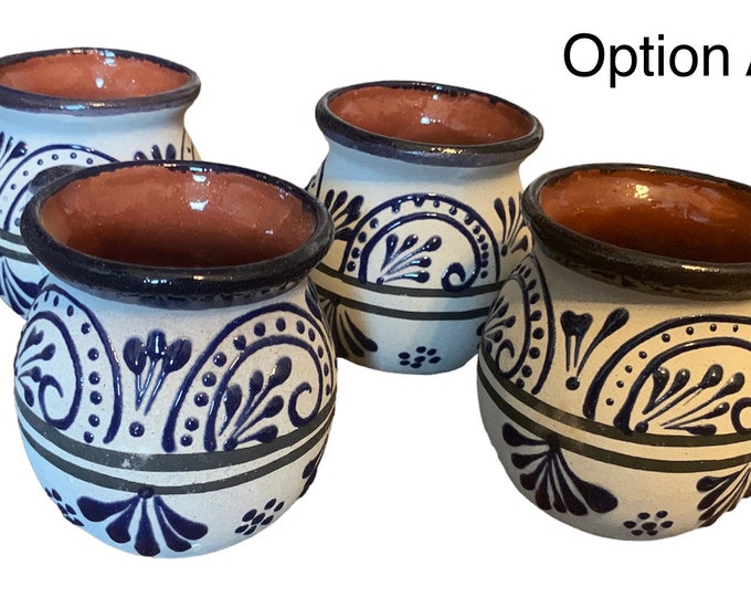 4 Pack JARRITOS, Mexican Cups, Mexican Tazas, Handmade Mexican Cups ...